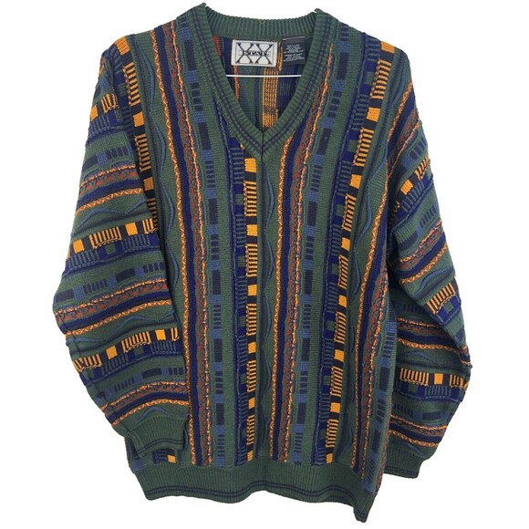 XX Stat | Sweaters | Vintage Colorful Coogi Style Sweater Biggie 9s 3d ...